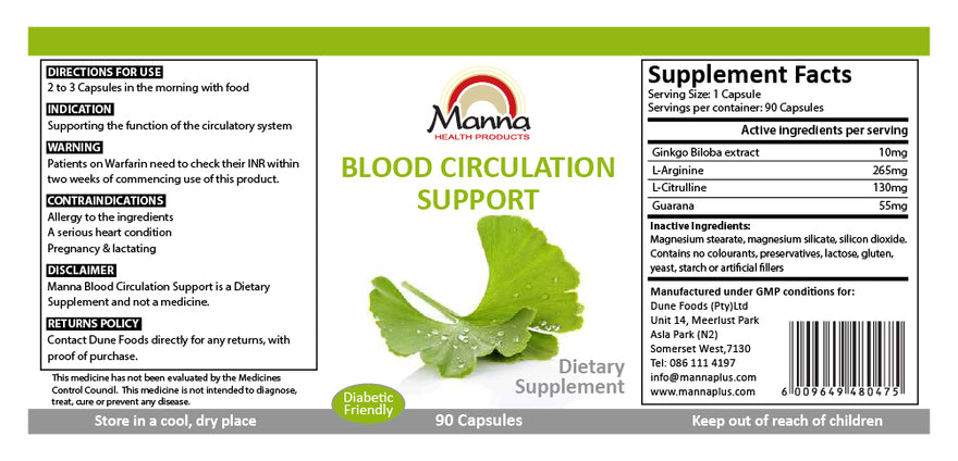 Manna Blood Circulation Support Promotes Positive Blood Flow – Manna ...